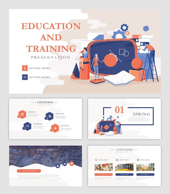 Plantilla de Powerpoint de educación y capacitación para - Etsy México