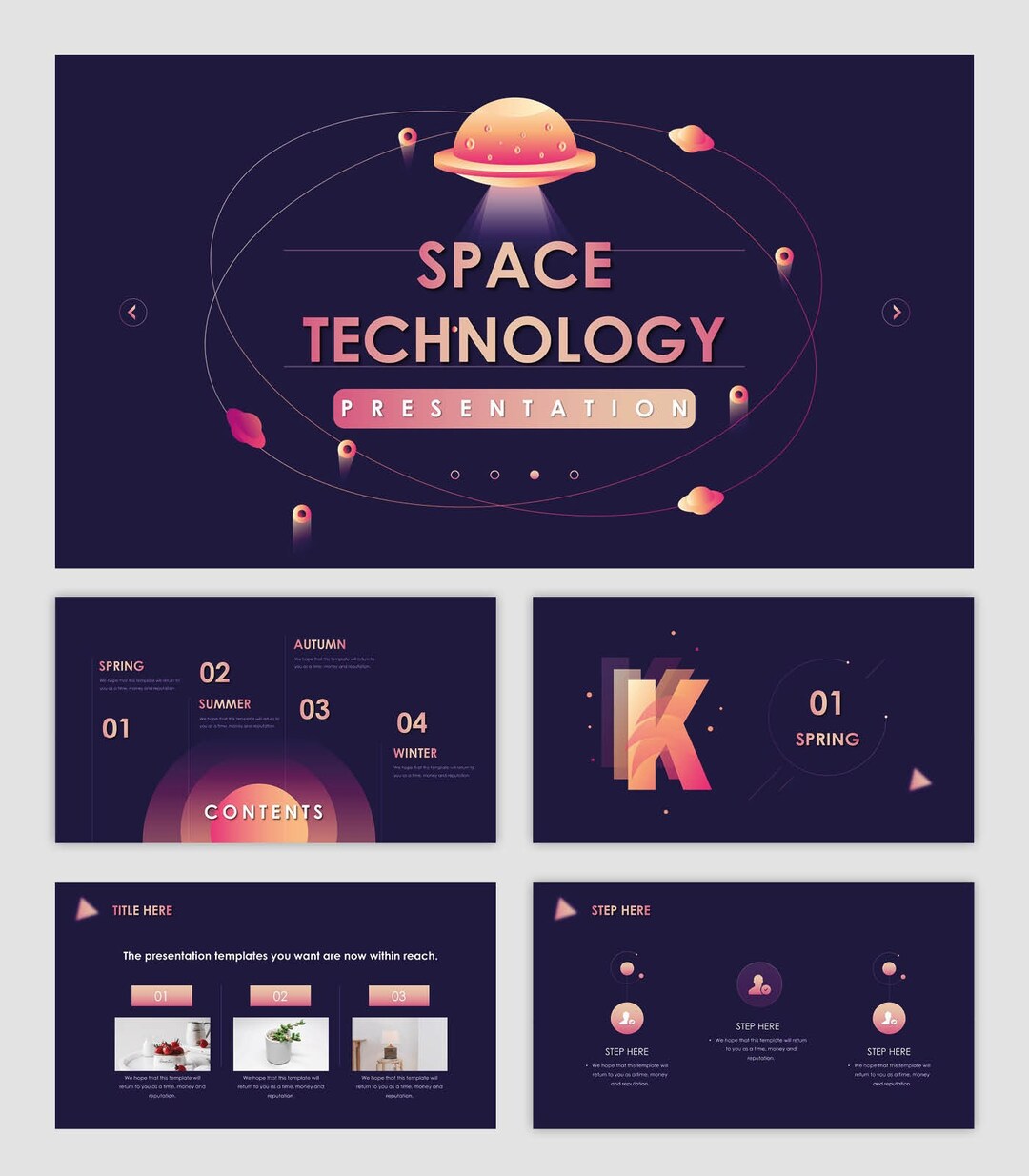 Space Technology Powerpoint Template - Etsy