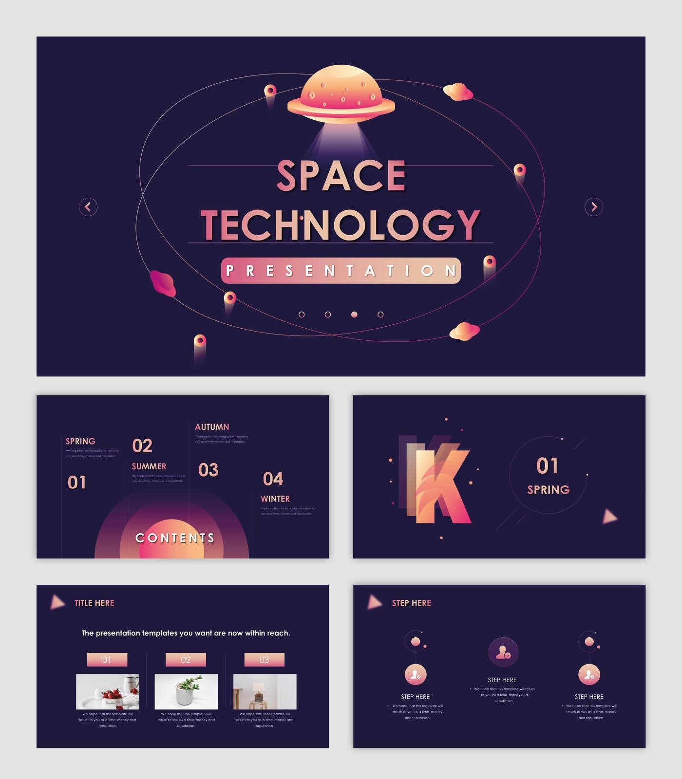 Space Technology Powerpoint Template - Etsy