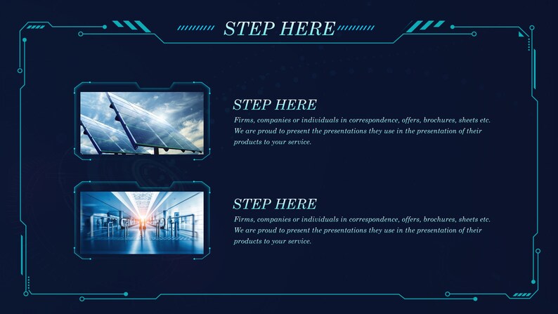 Real Blue Technology PPT Template - Etsy