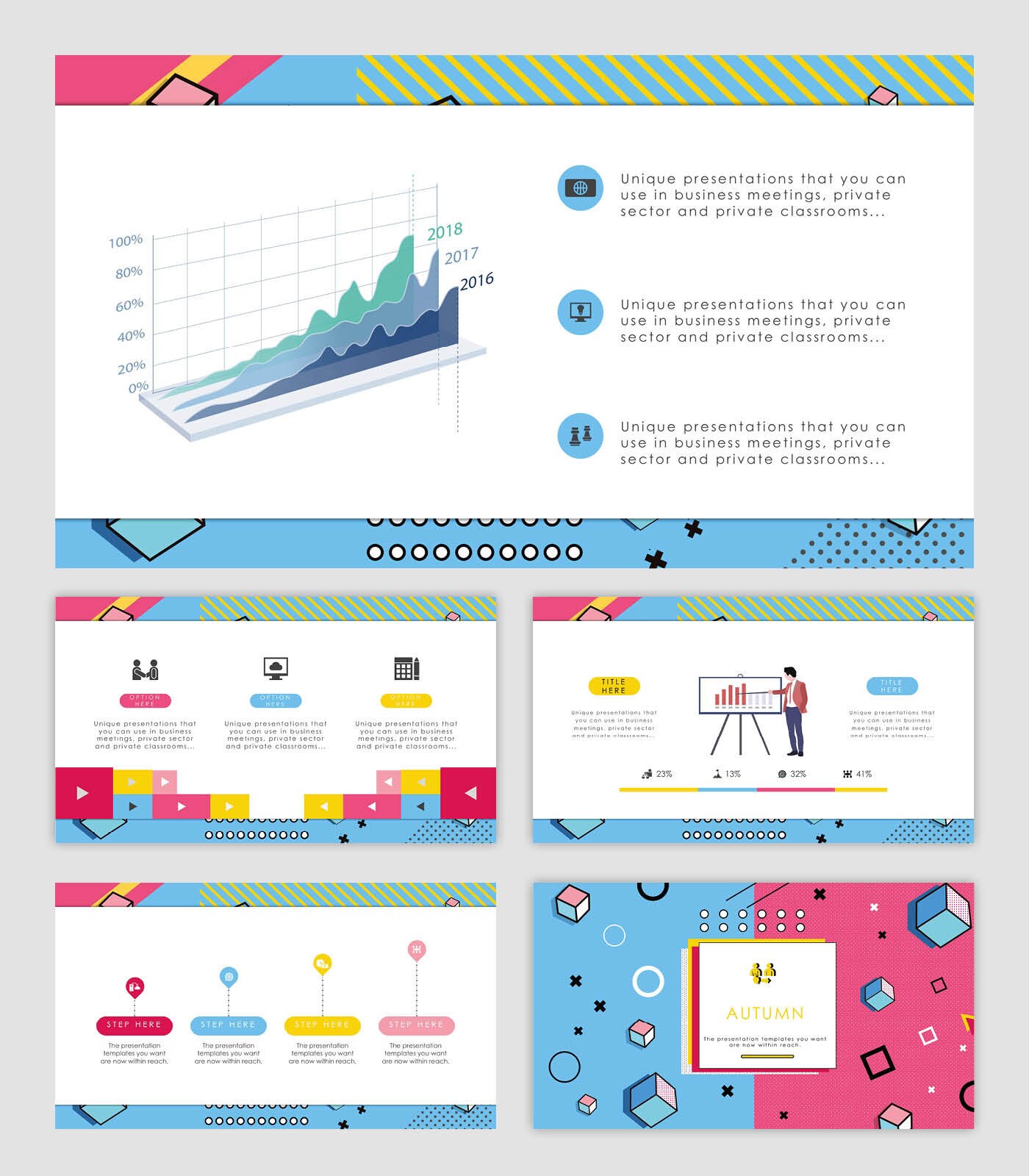 Retro Modern Style Powerpoint Template - Etsy