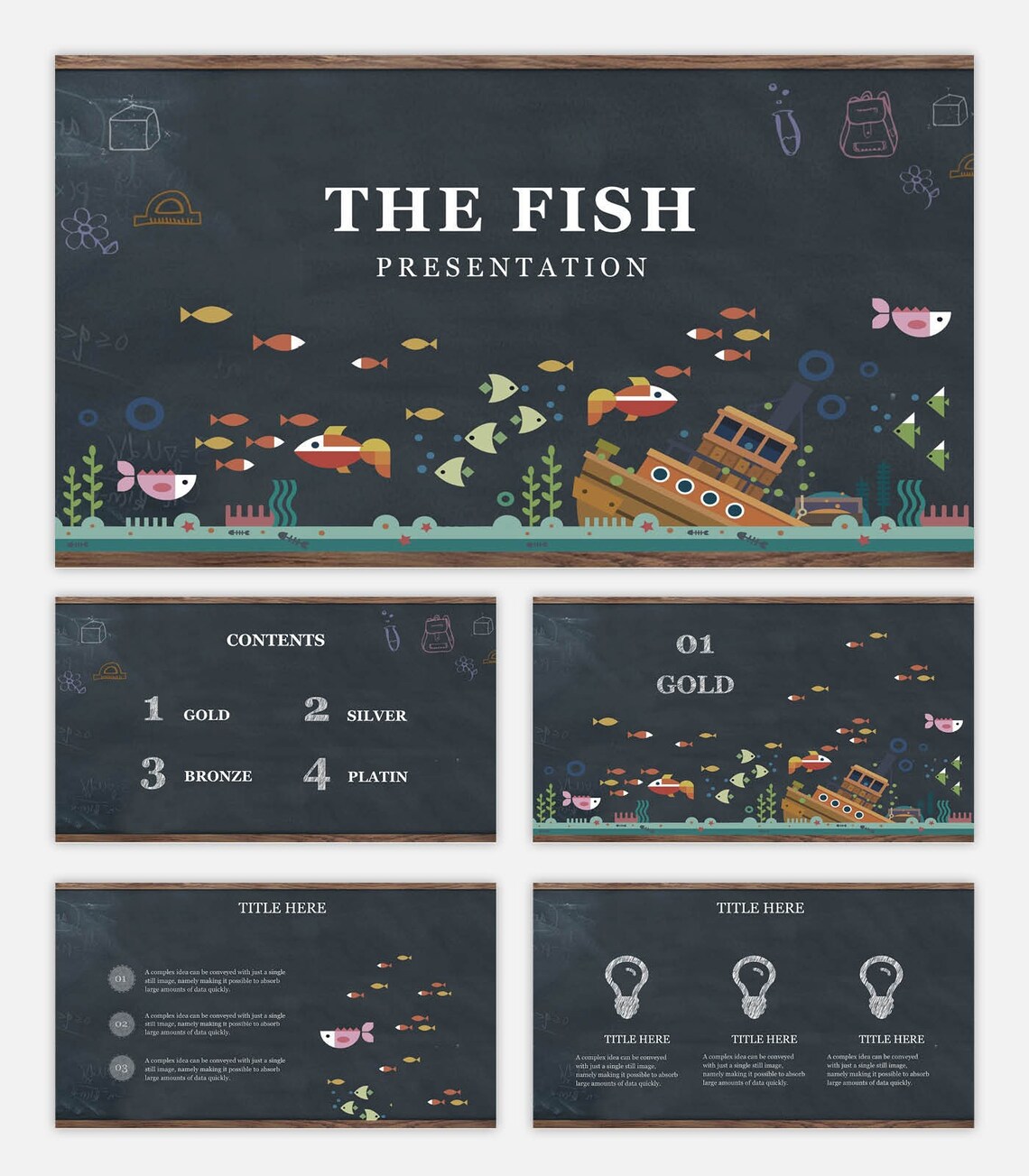 The Fish IDEA Powerpoint Template Google Slides Keynote - Etsy