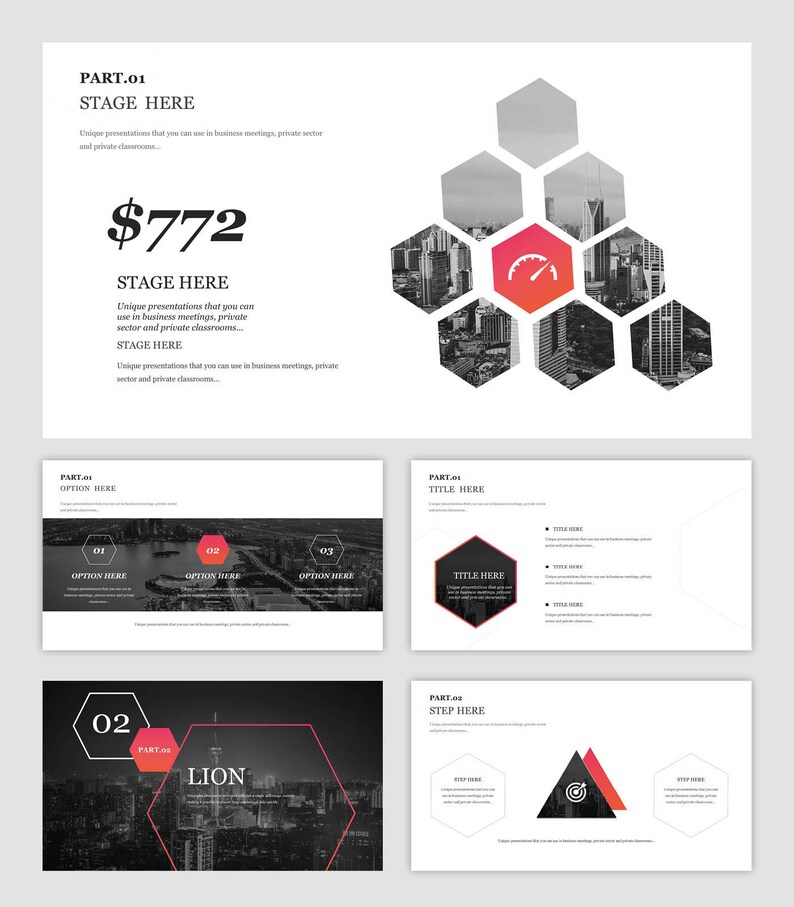 Minimal Company Introduction PPT Template - Etsy