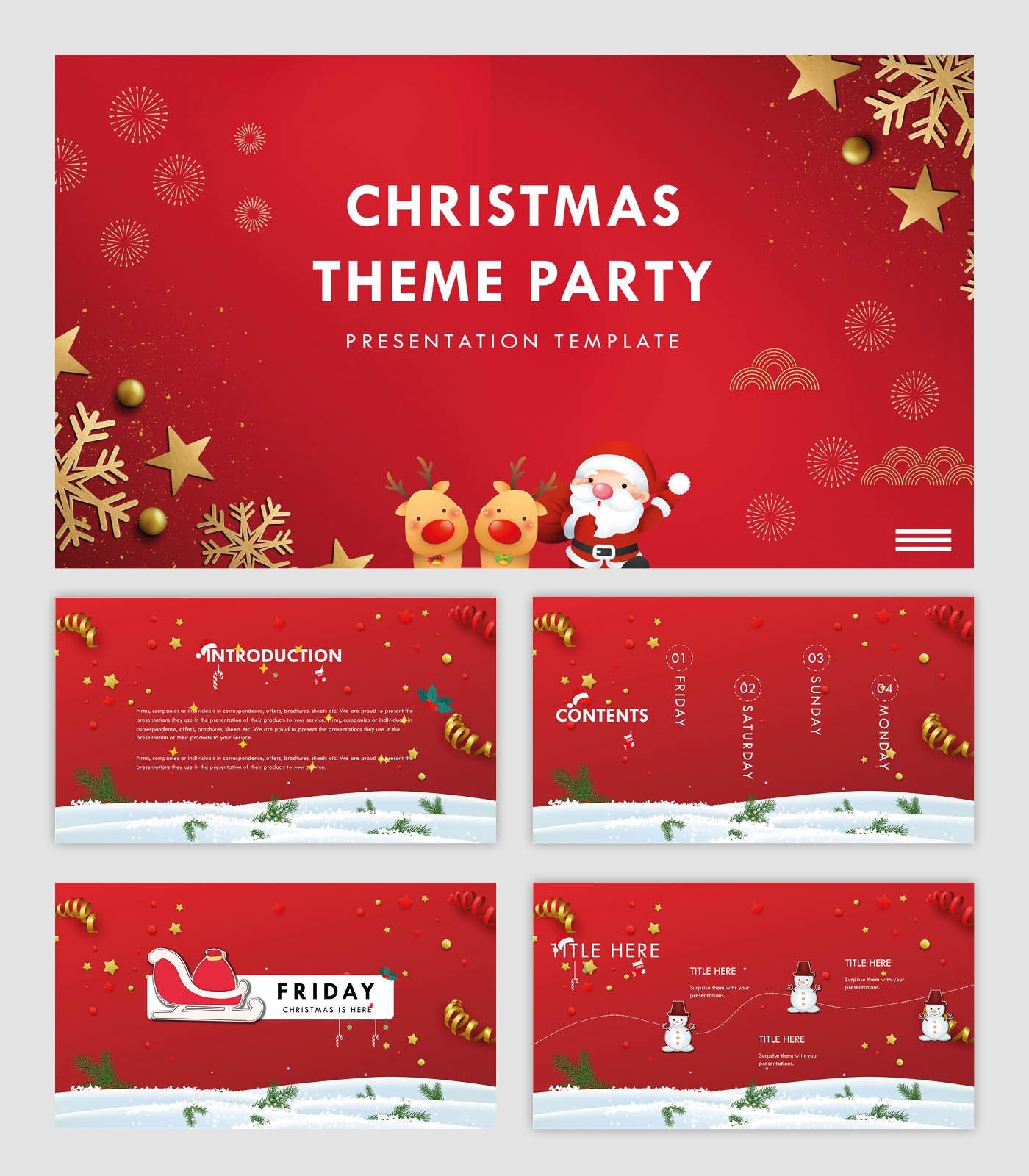 Christmas Themed Powerpoint Templates