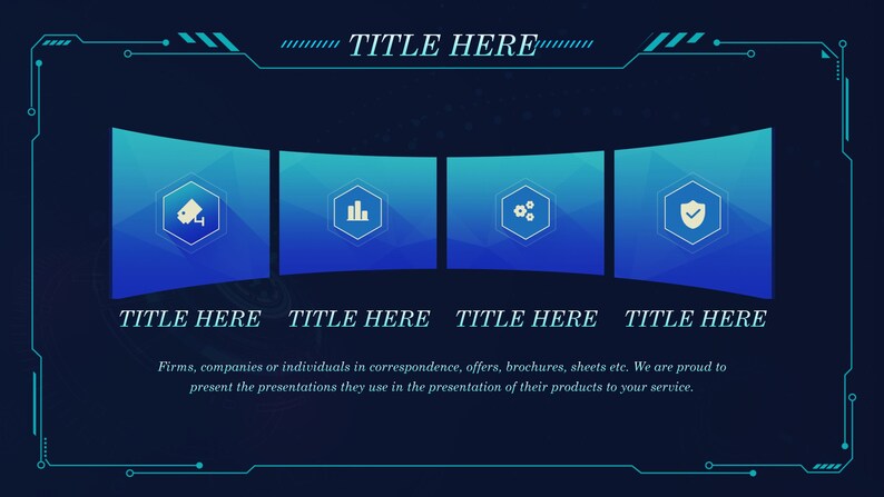 Real Blue Technology PPT Template - Etsy