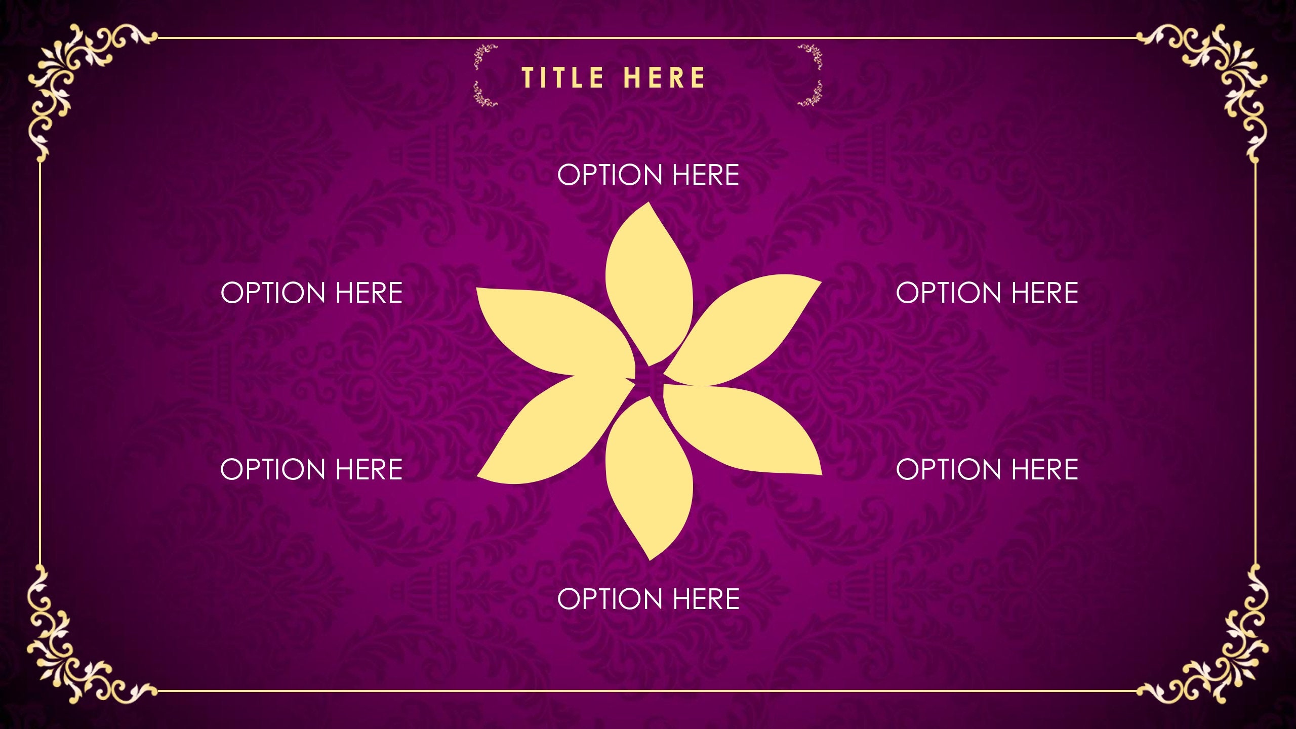 Floral Frame Border Powerpoint Template - Etsy