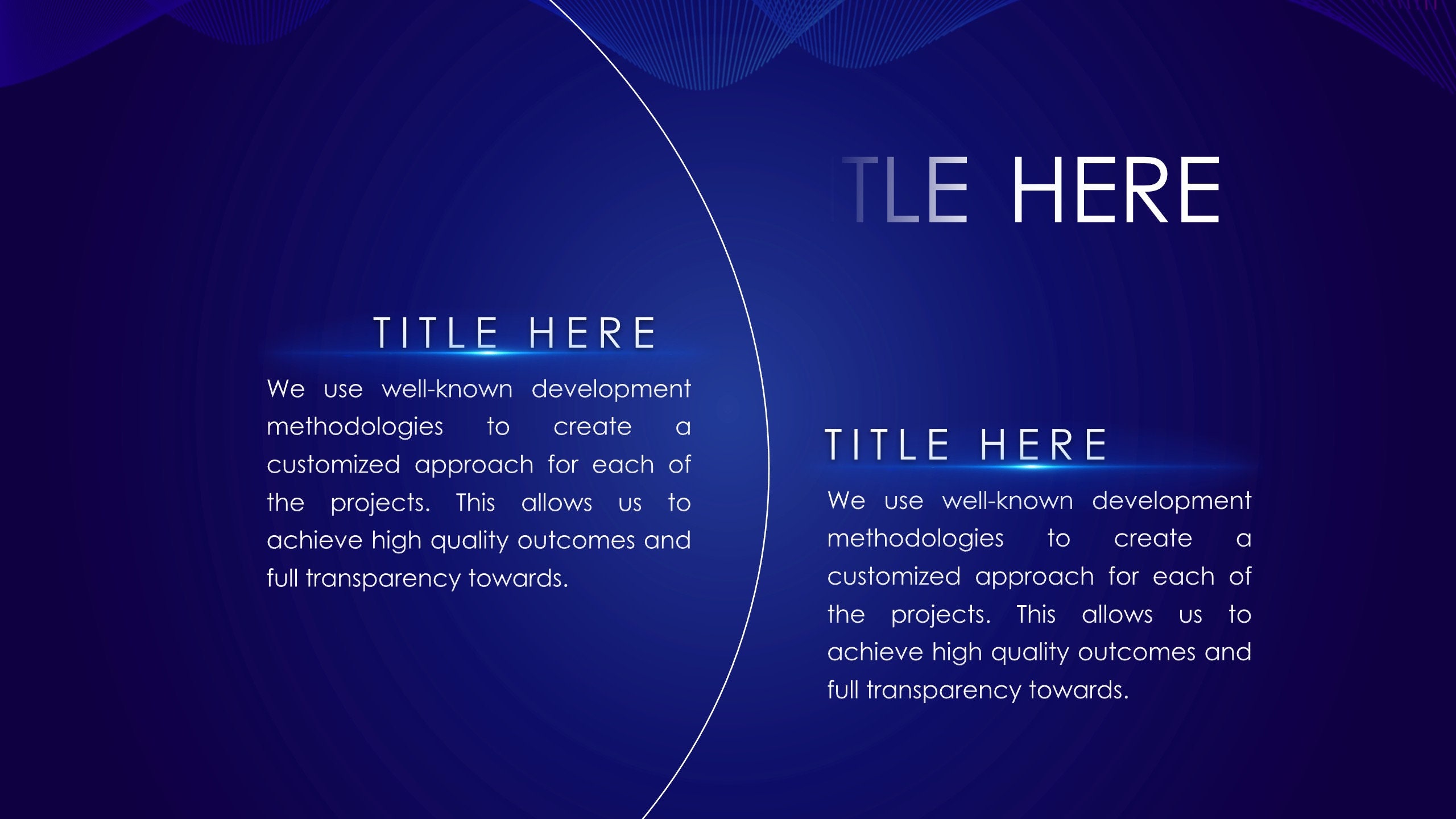 Minimal Clean Style Blue Waves Powerpoint Template - Etsy