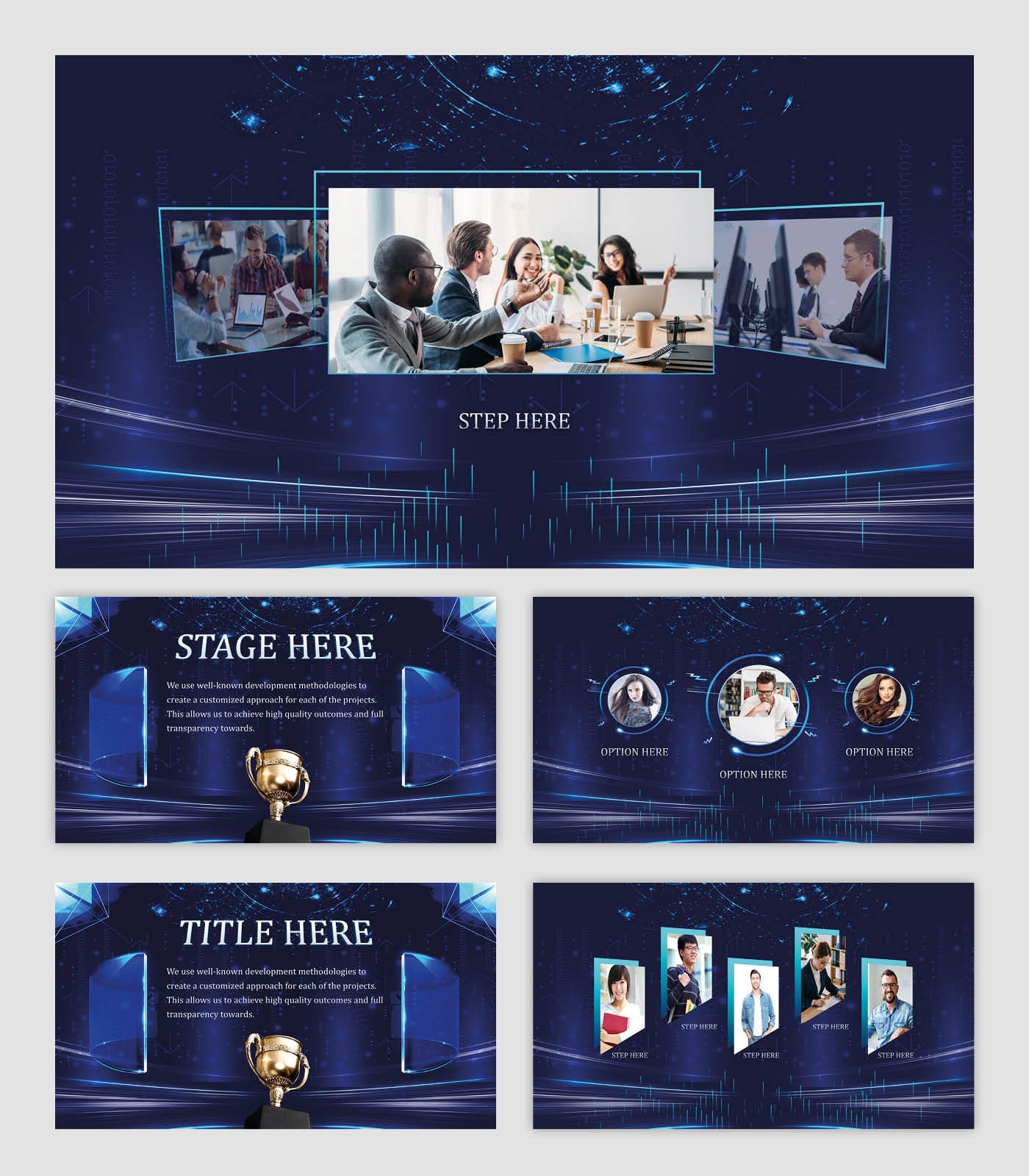 Creative Blue Music Studio Powerpoint Template - Etsy