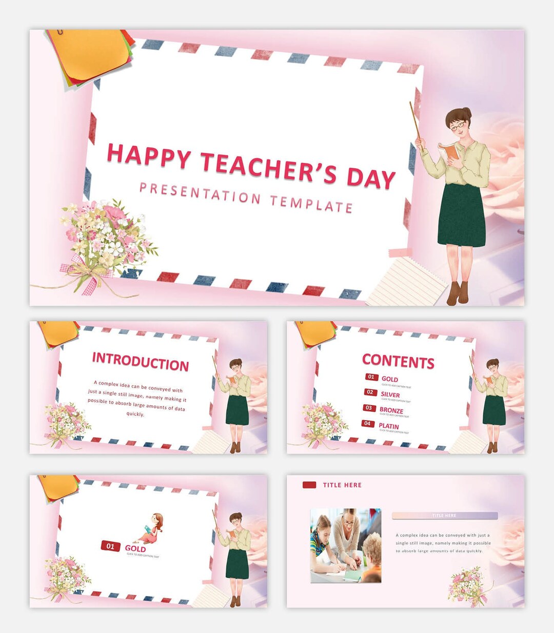 Happy Teachers Day Powerpoint Template - Etsy