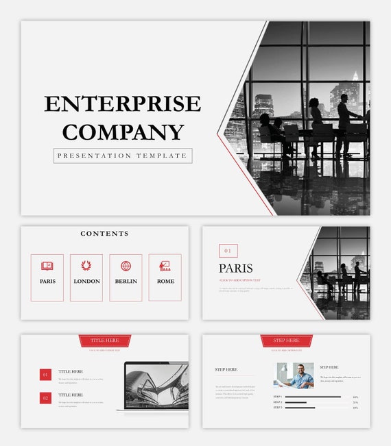 Enterprise Company Powerpoint Template Google Slides & - Etsy
