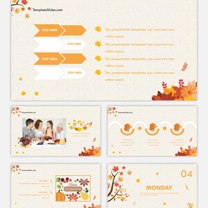 Thanksgiving Day Party Powerpoint Template - Etsy