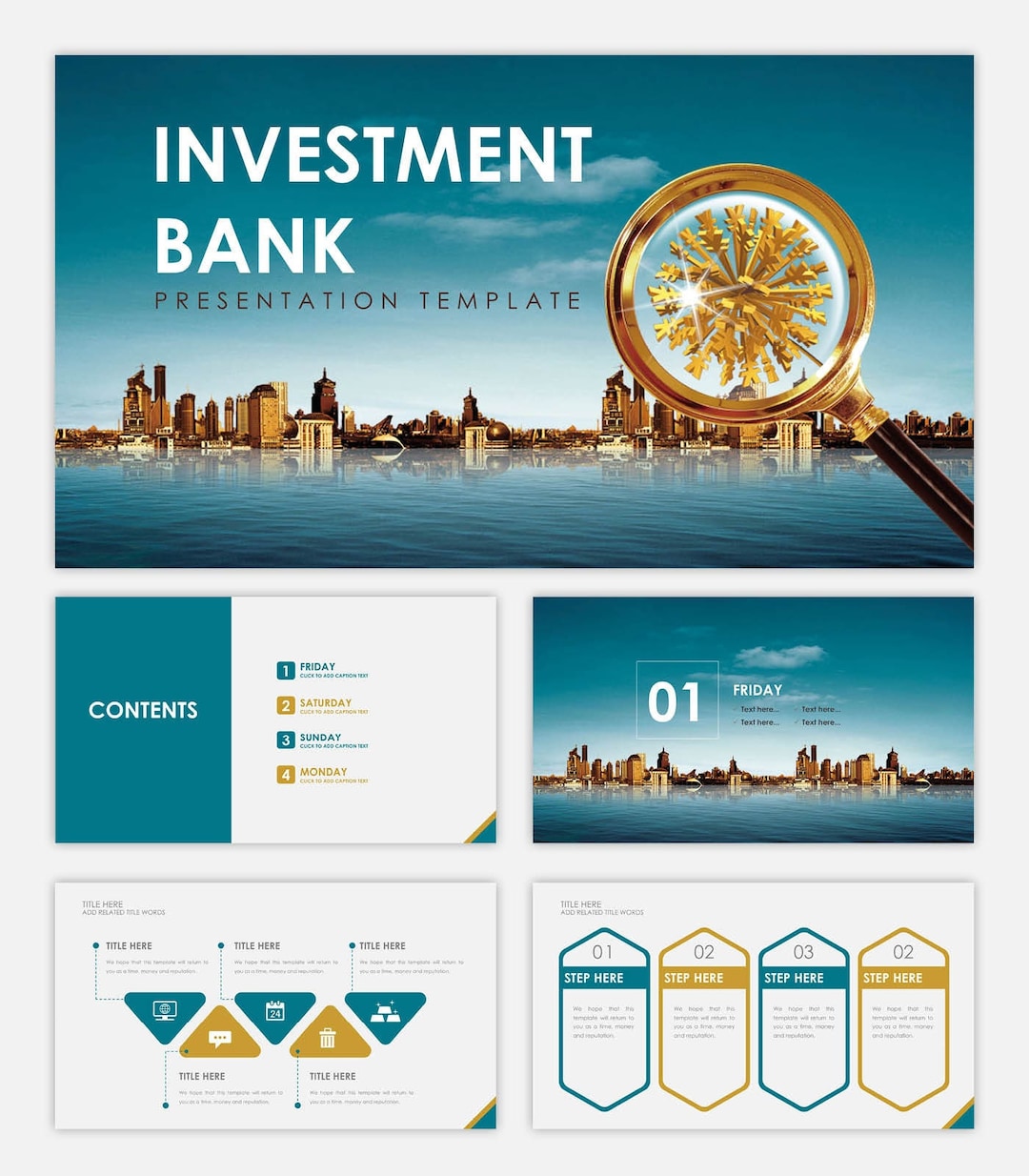 Minimal Style Investment Bank Powerpoint Template - Etsy
