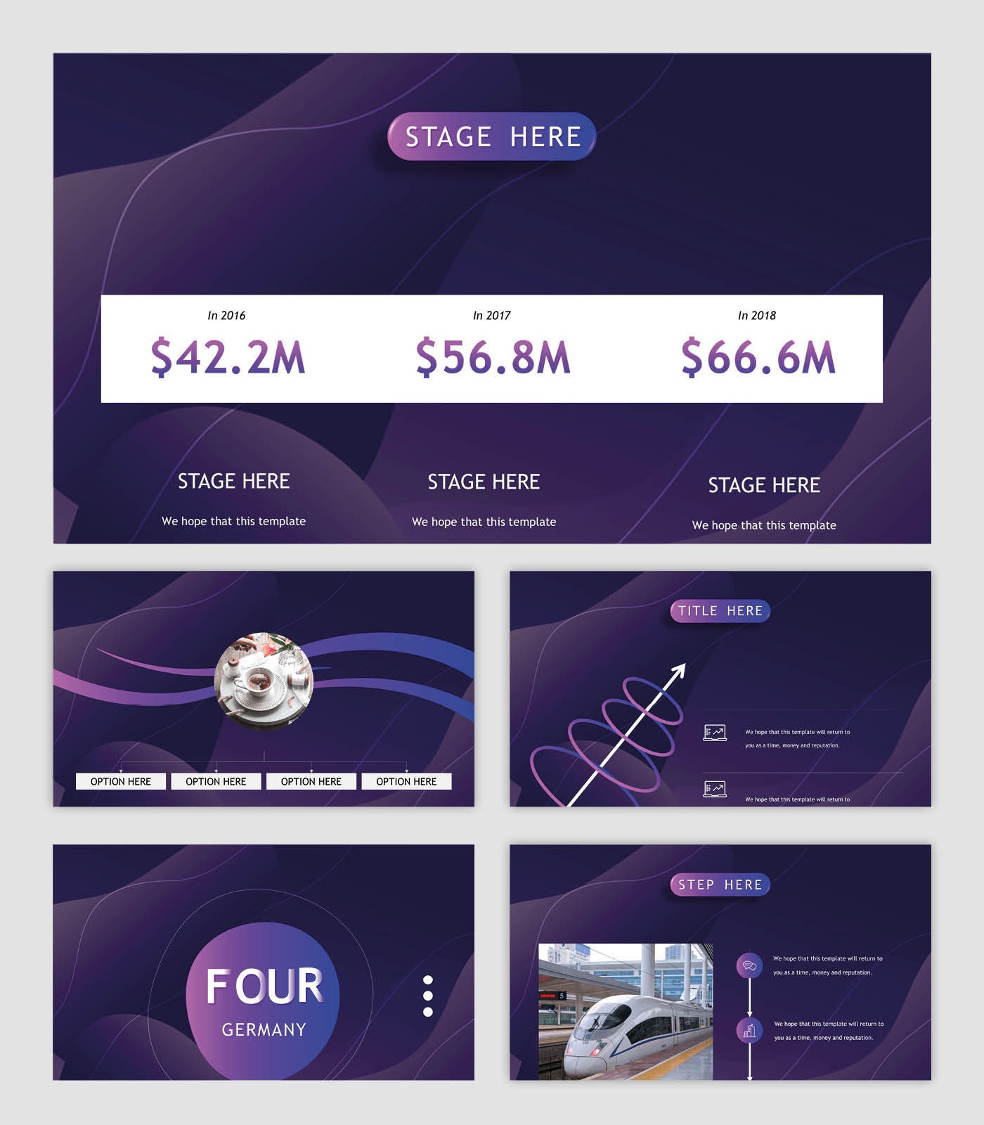 Creative Style Purple Design Powerpoint Template - Etsy