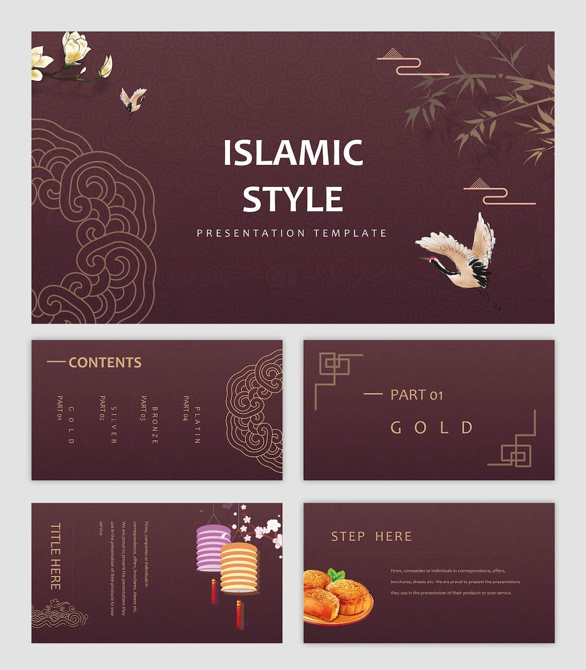 Muslim Islamic Style Powerpoint Template - Etsy