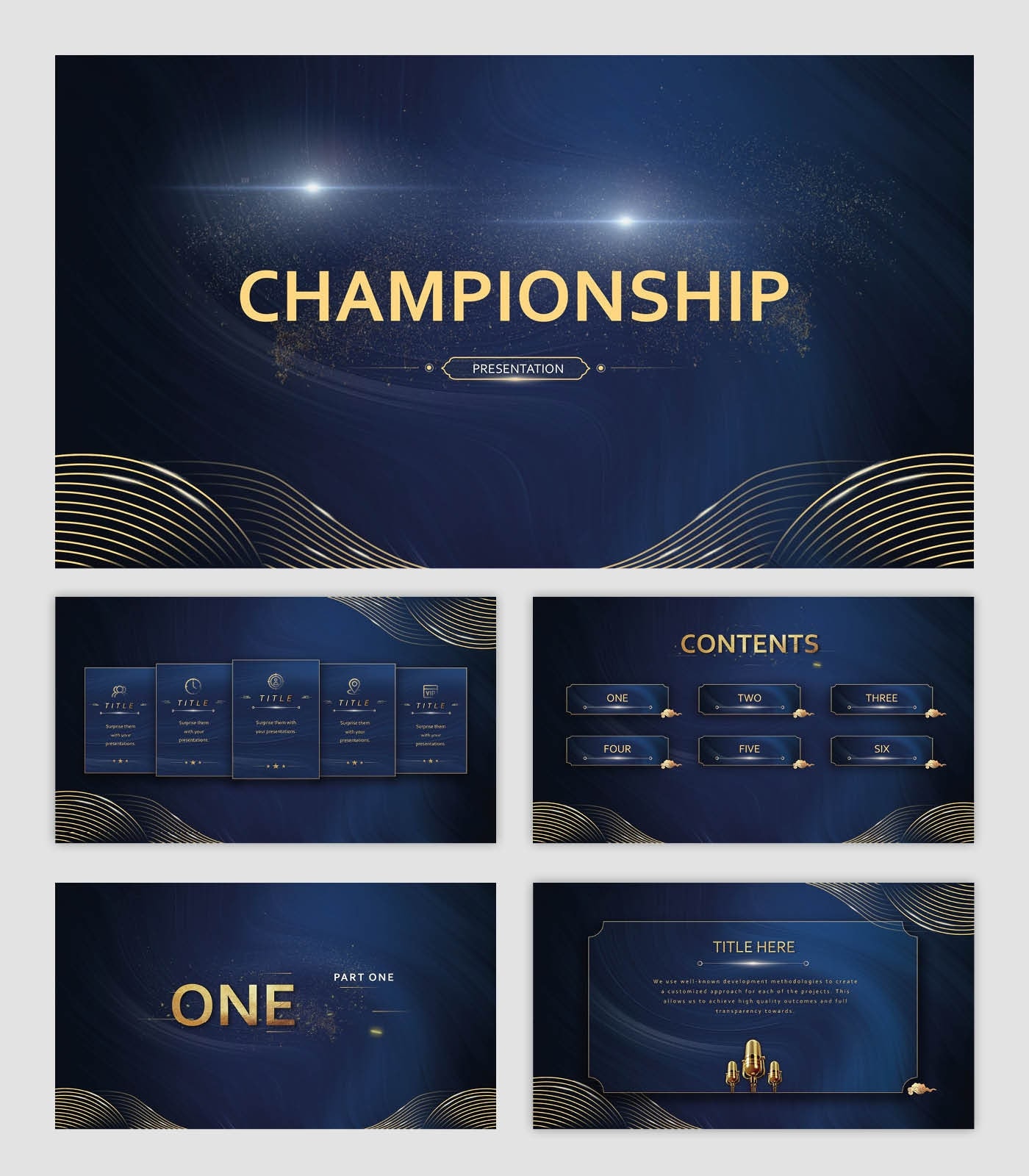 Creative Championship Powerpoint Template - Etsy