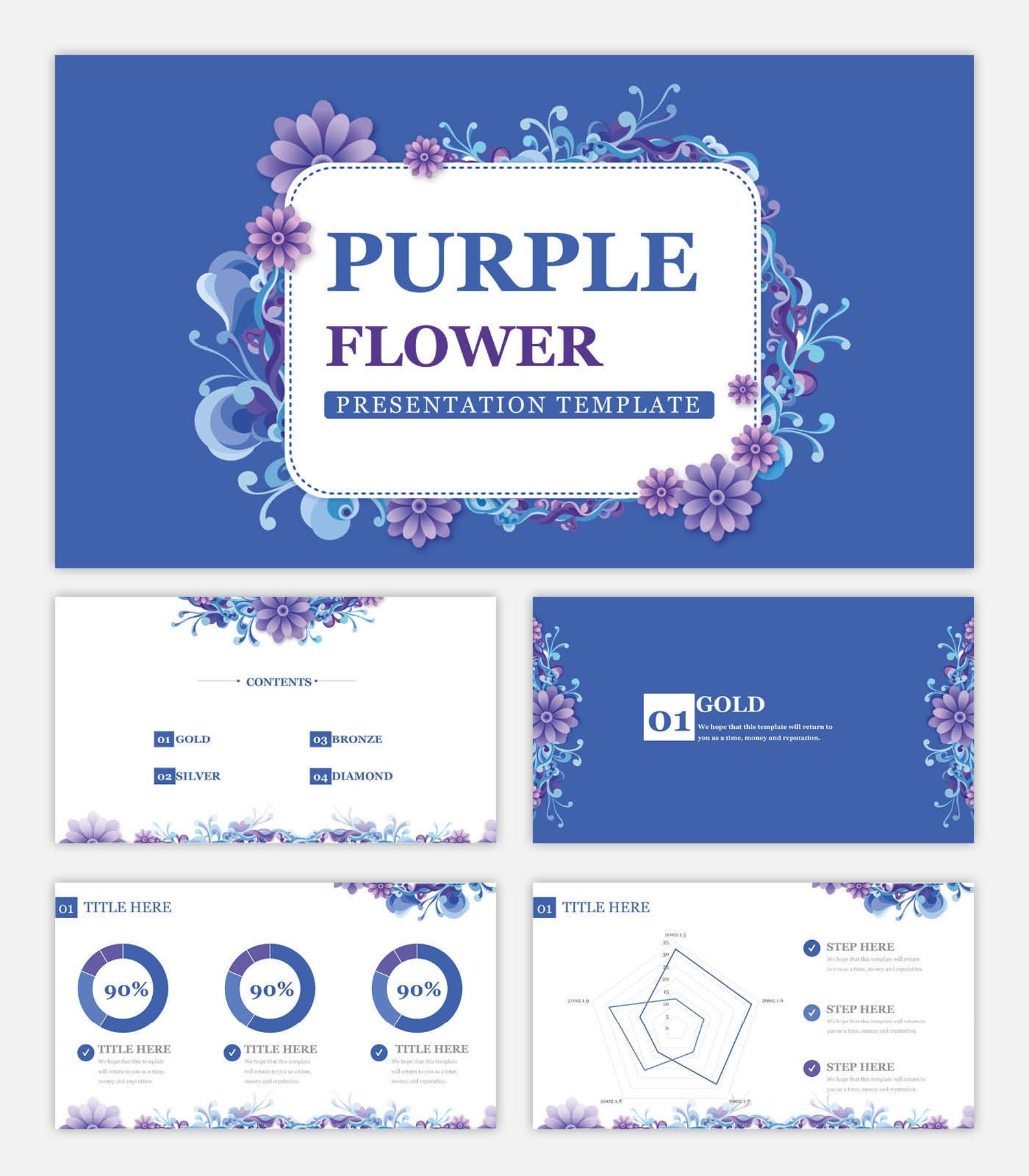 Minimal Clean Style Flower Powerpoint Template - Etsy