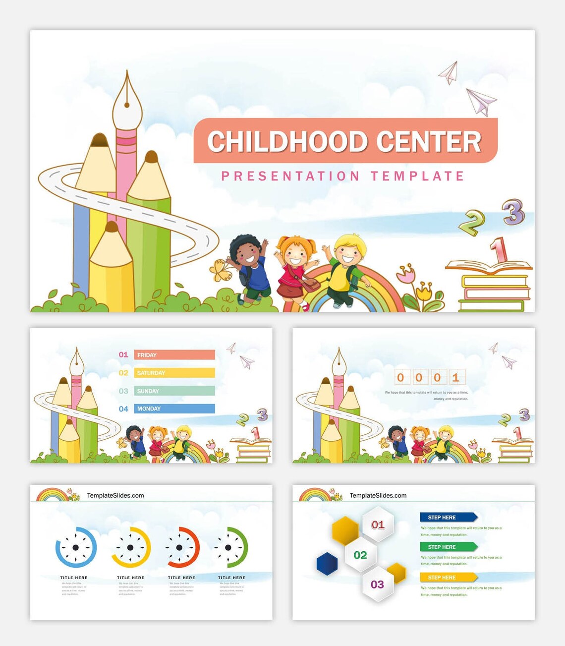 Childhood School Center Powerpoint Template, School Slides, Keynote ...