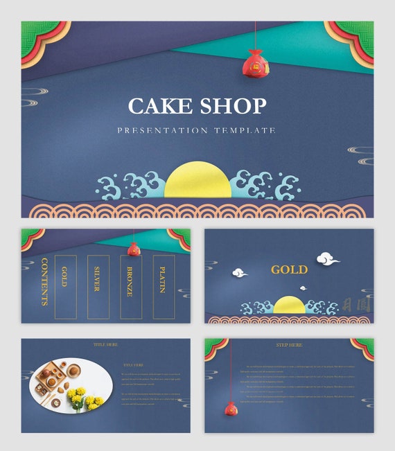 Cake Shop Coffee Powerpoint Template | Etsy