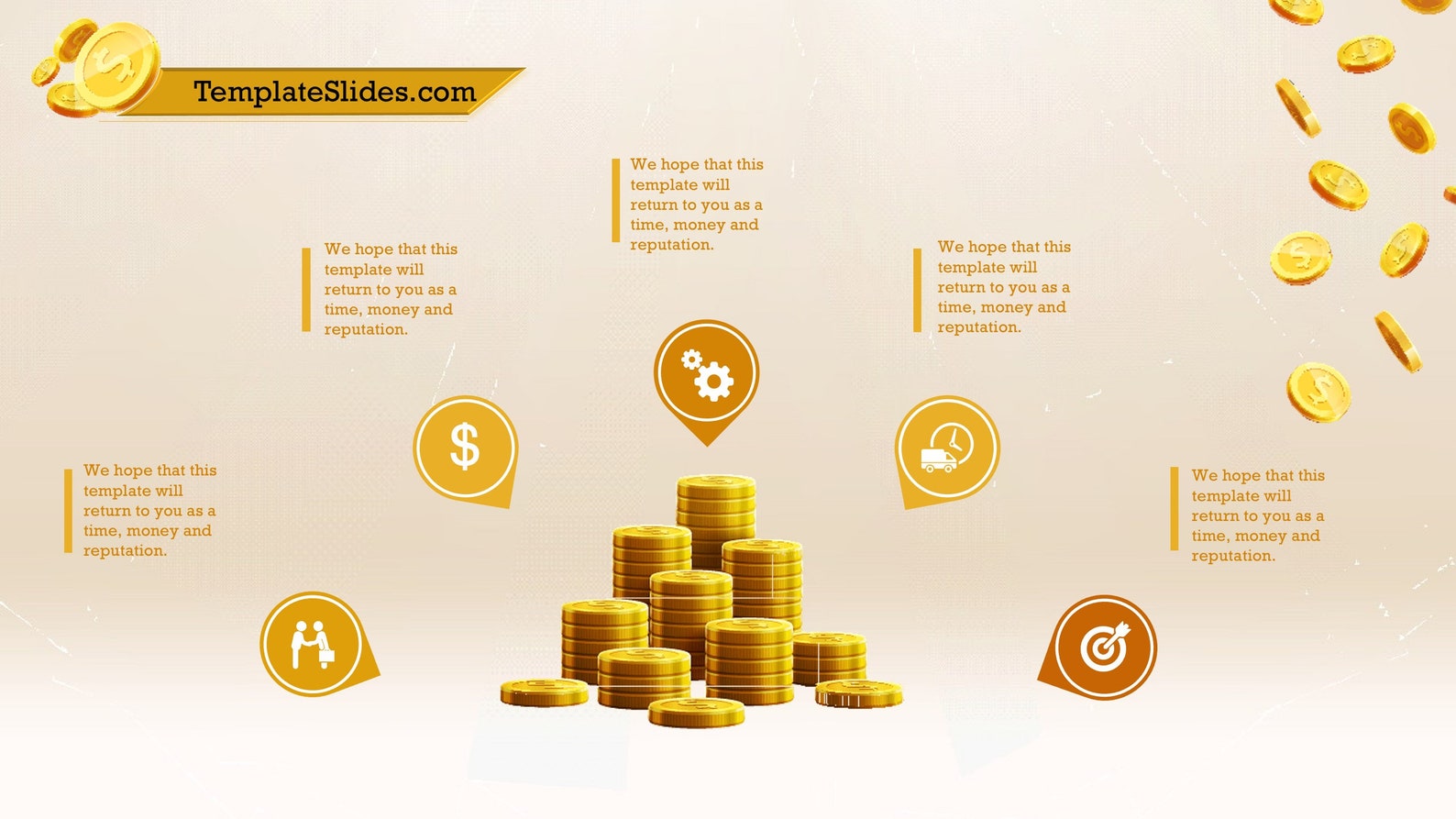 Gold Dollar Money Powerpoint Template - Etsy