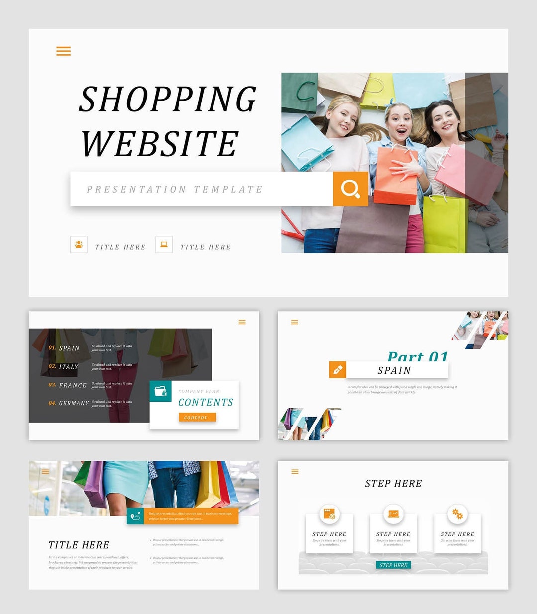 Online Shopping Website Powerpoint Template - Etsy