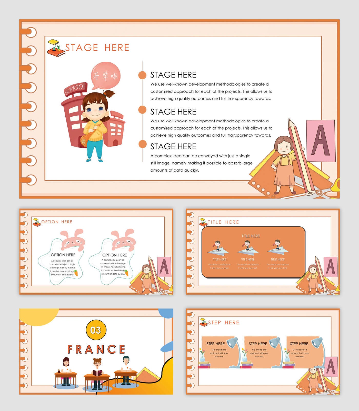 Notebook and Students Powerpoint Template - Etsy Canada