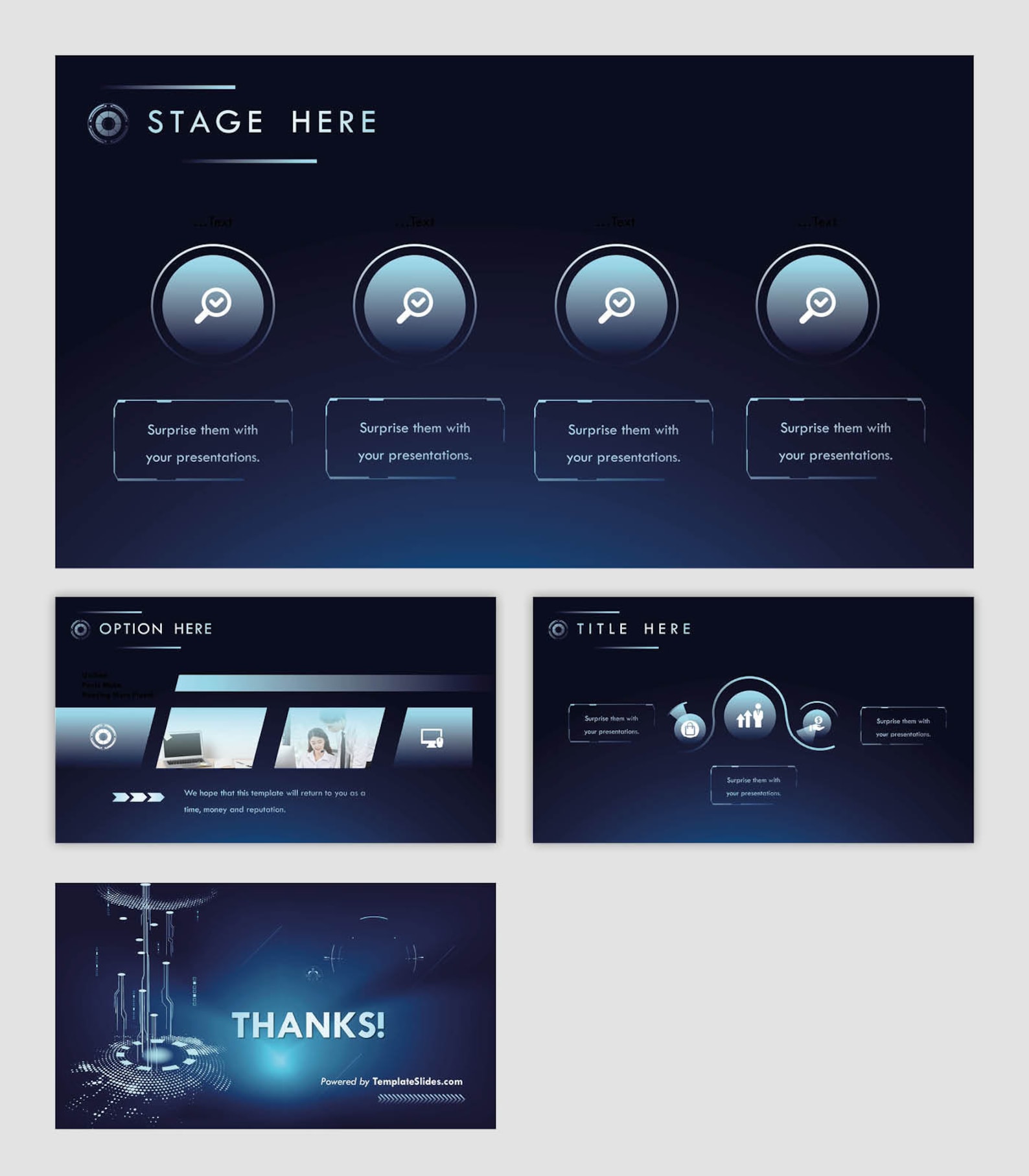 Minimal Technology Network PPT Template - Etsy