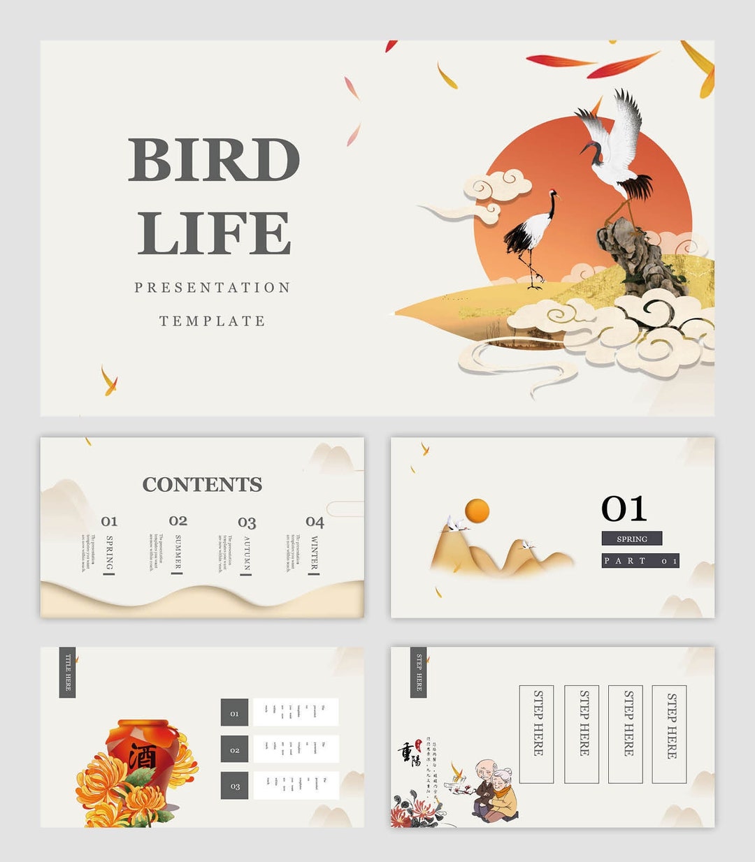 Bird Animal Life Powerpoint Template - Etsy