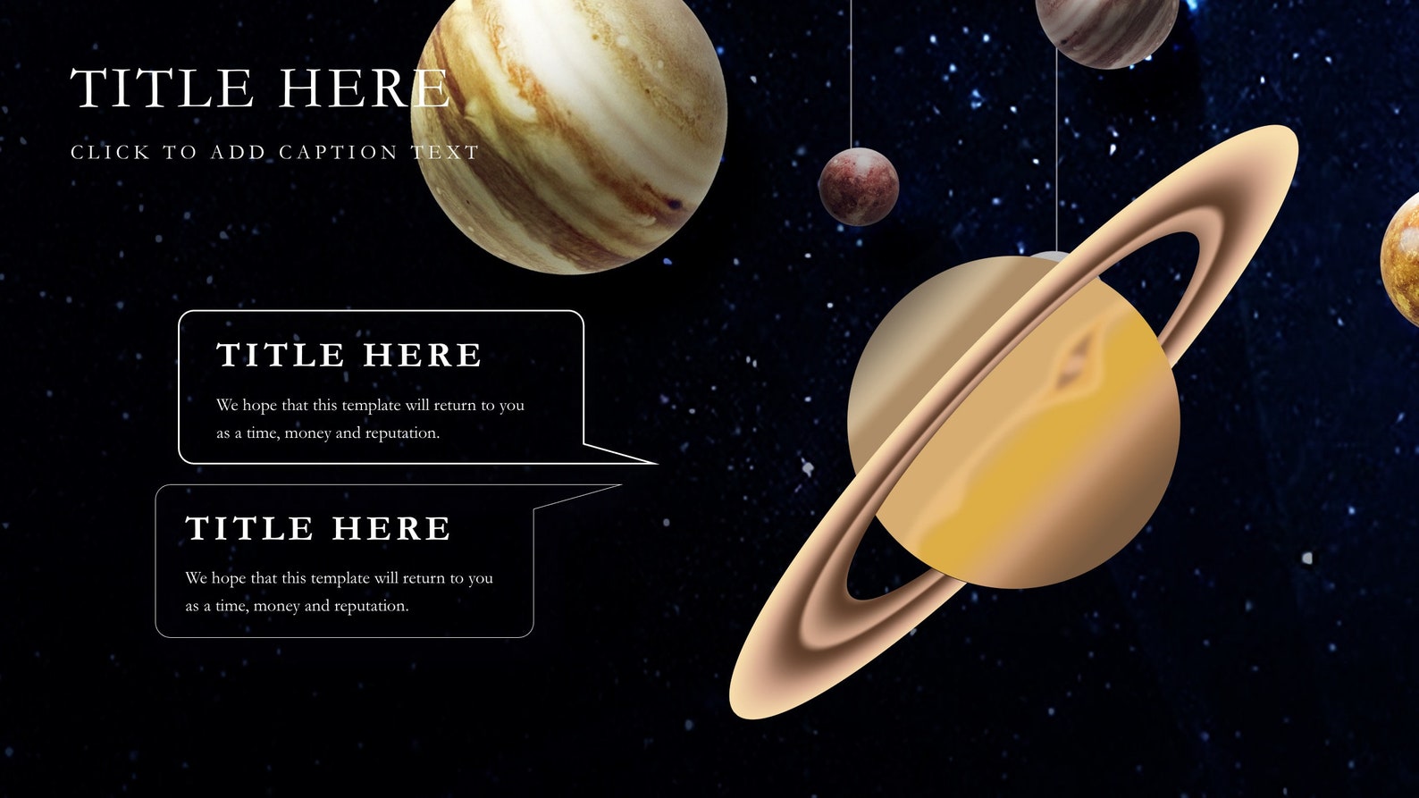 Space Solar Systems PPT Template - Etsy