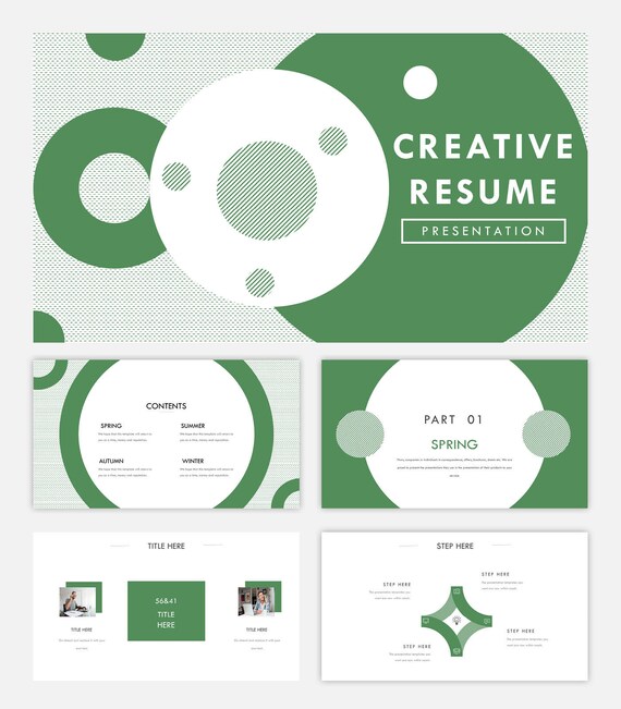 Creative Resume Presentation Template & Keynote Template | Etsy