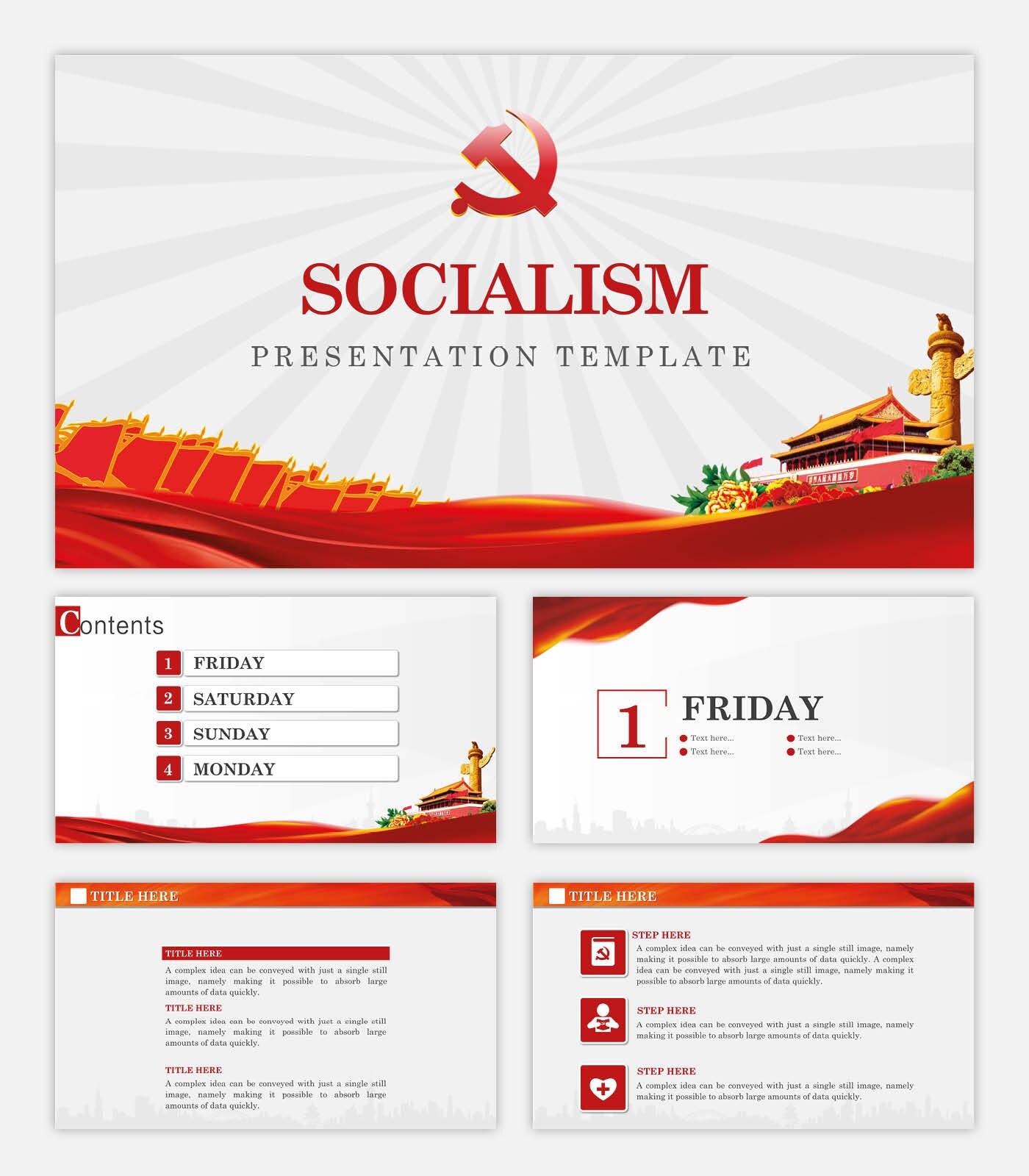 Minimal Socialism Polity Powerpoint Template - Etsy
