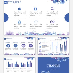 Minimal Clean Style Flower Powerpoint Template - Etsy