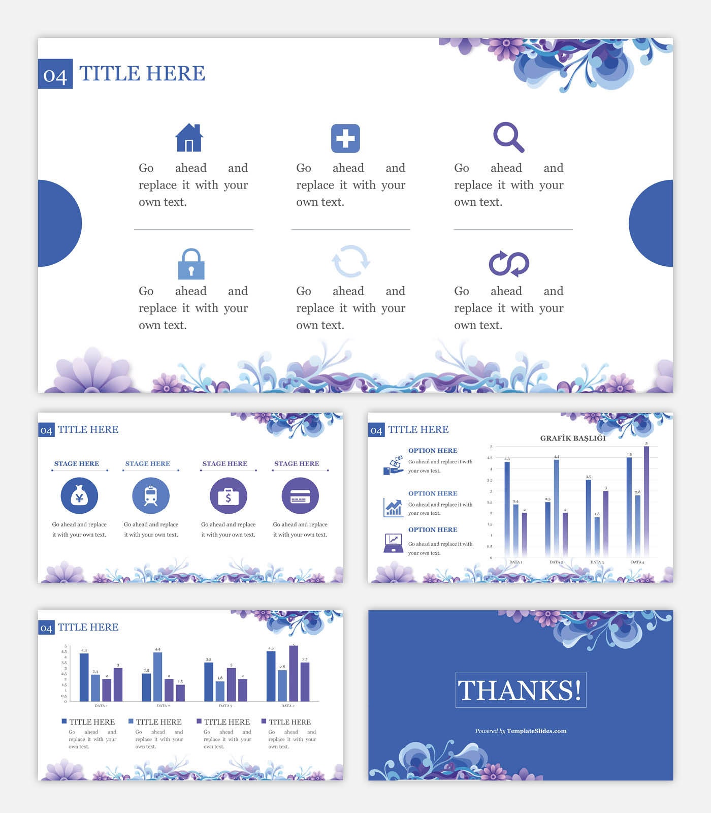 Minimal Clean Style Flower Powerpoint Template - Etsy