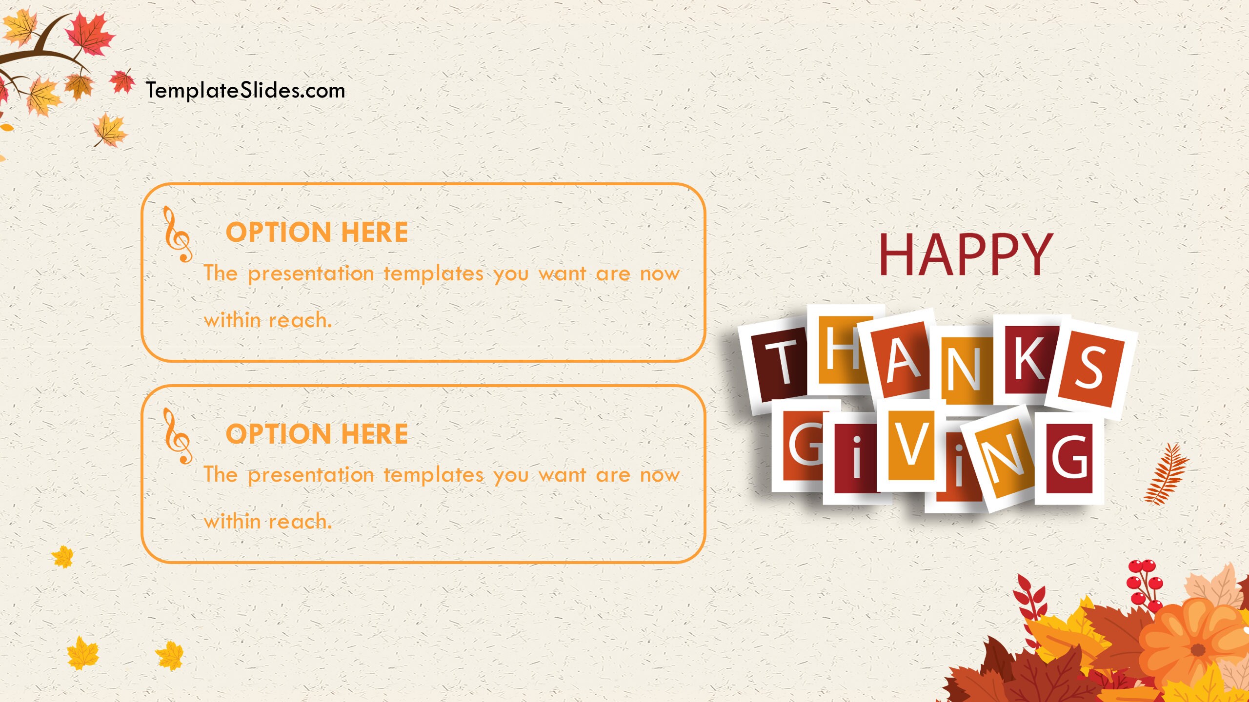 Thanksgiving Day Party Powerpoint Template - Etsy