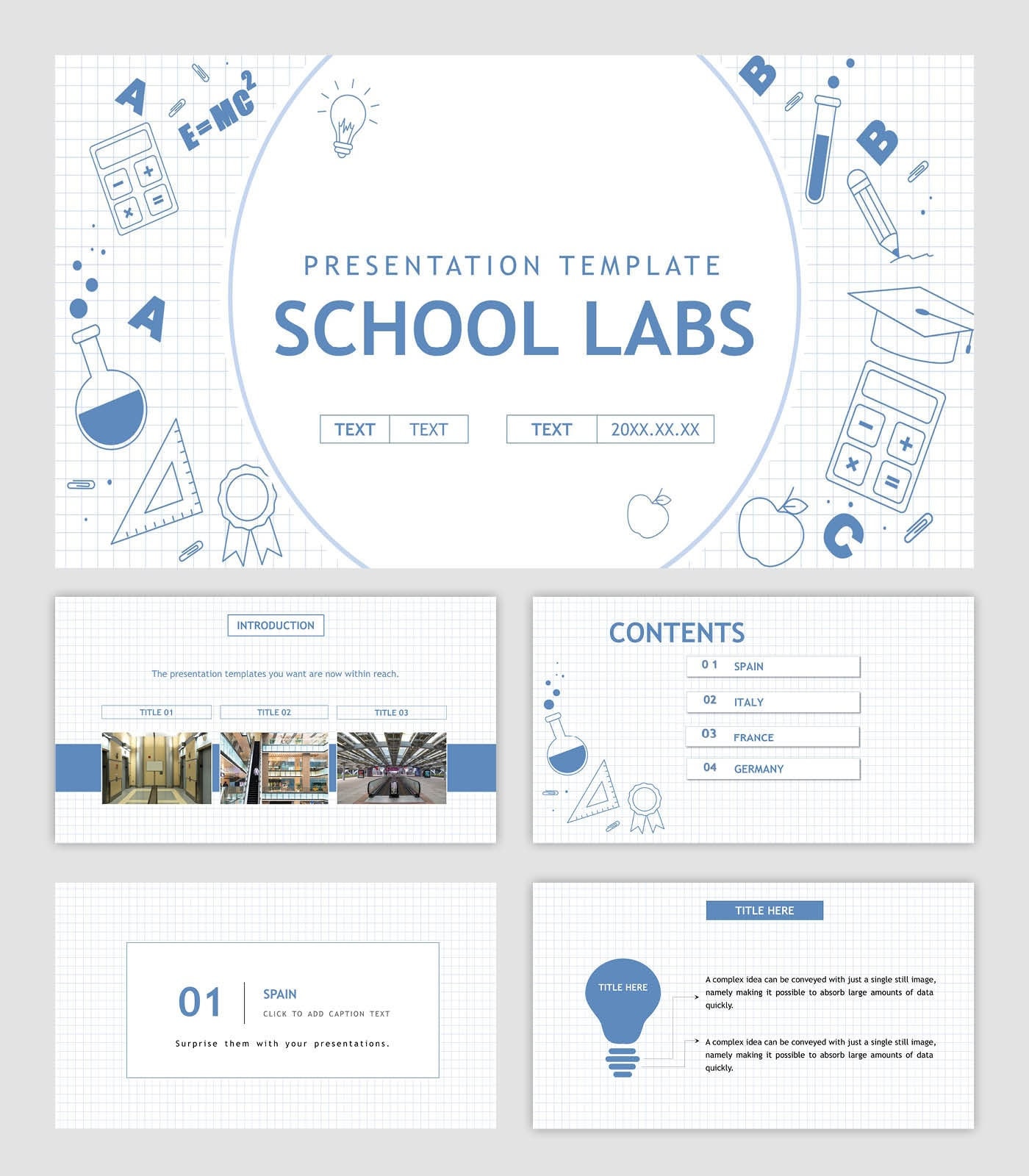 School Education Laboratory Powerpoint Template Slides - Etsy