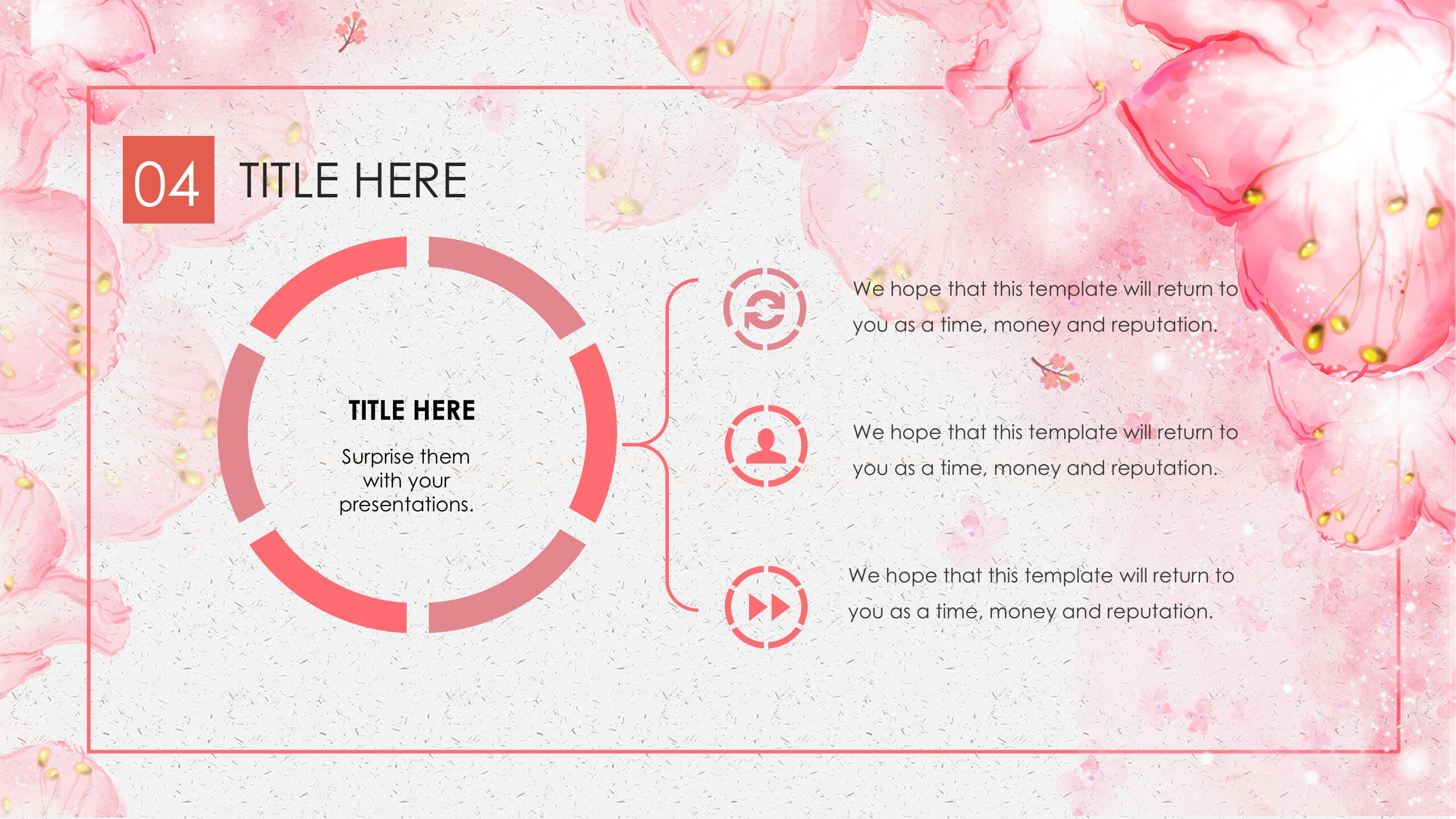 Sweet Cherry Blossom Floral Powerpoint Template - Etsy