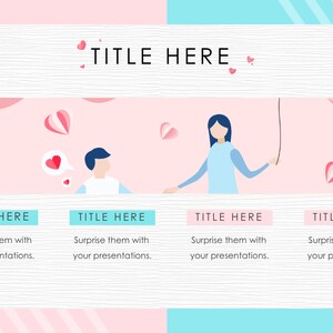 Love Story for Valentine PPT Template - Etsy