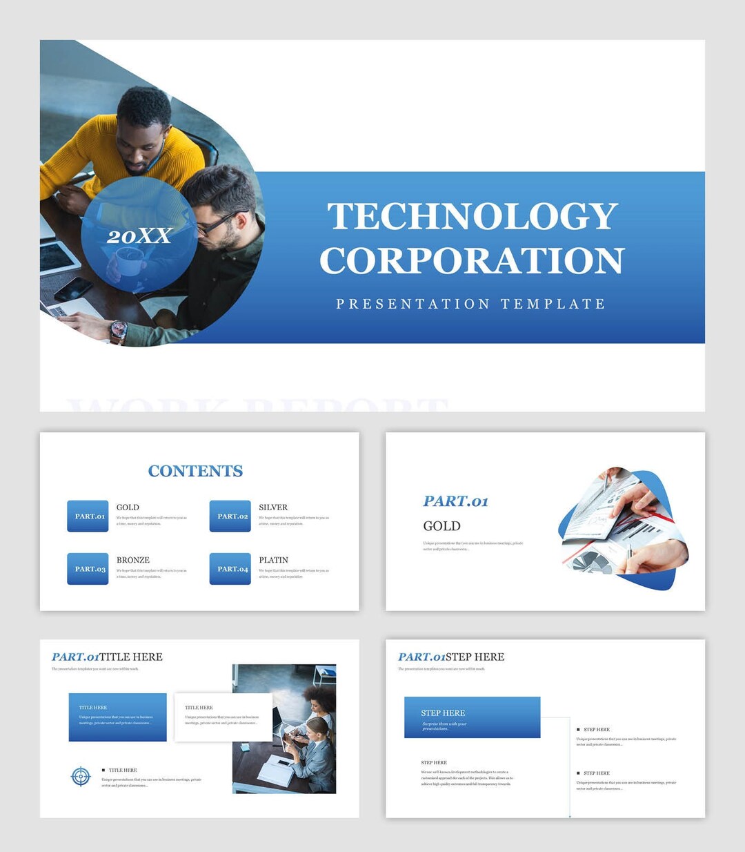 Minimal Clean Style Technology Corporation Powerpoint Template - Etsy