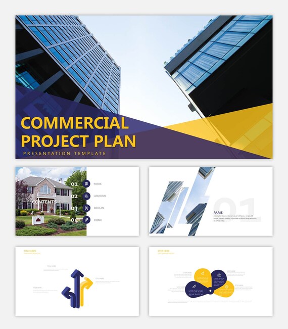 Commercial Project Plan Powerpoint Template | Etsy