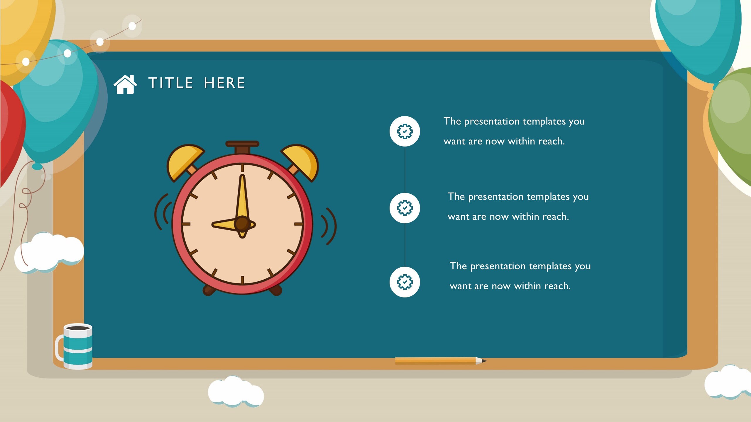 Cartoon School Board Powerpoint Template - Etsy