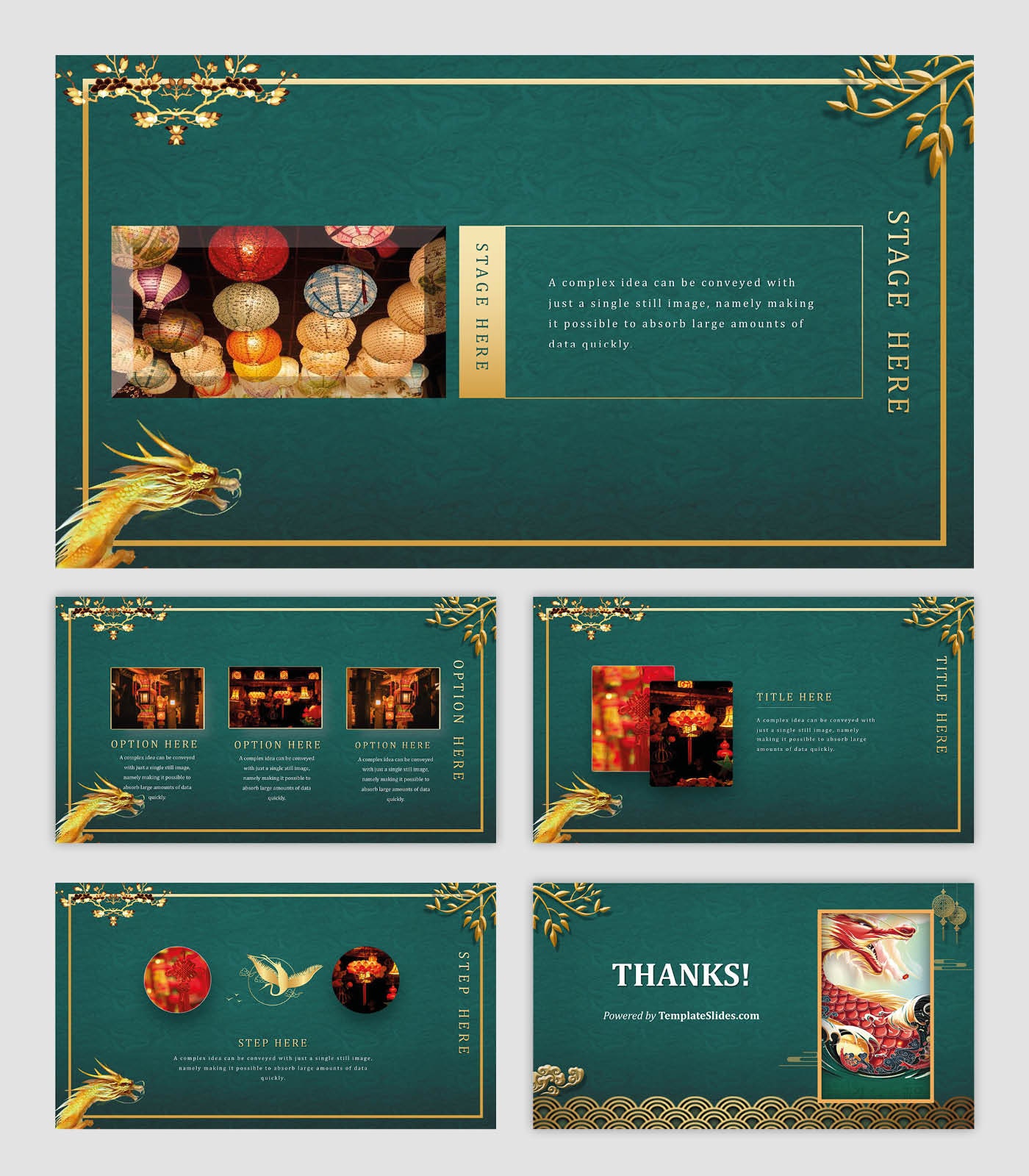 Creative Dragon Art PPT Template - Etsy