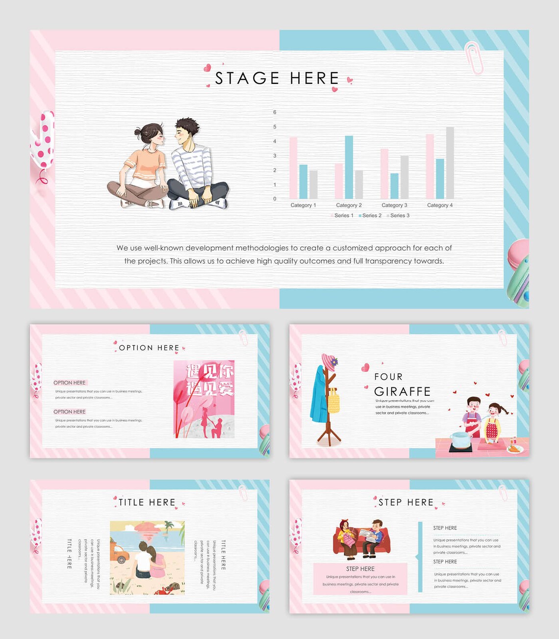 Love Story for Valentine PPT Template - Etsy
