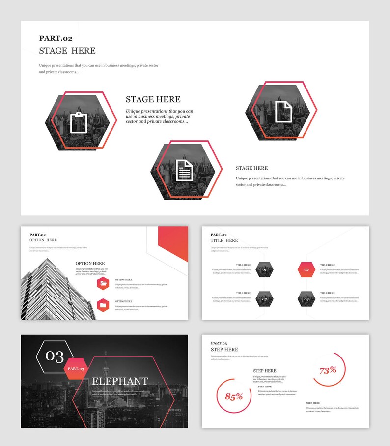 Minimal Company Introduction PPT Template - Etsy