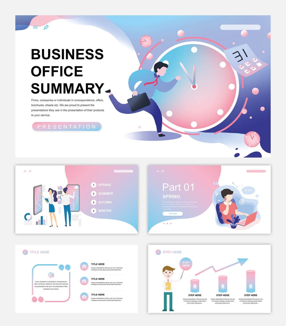 Business Office Summary Powerpoint Template, Keynote Templates & Google ...