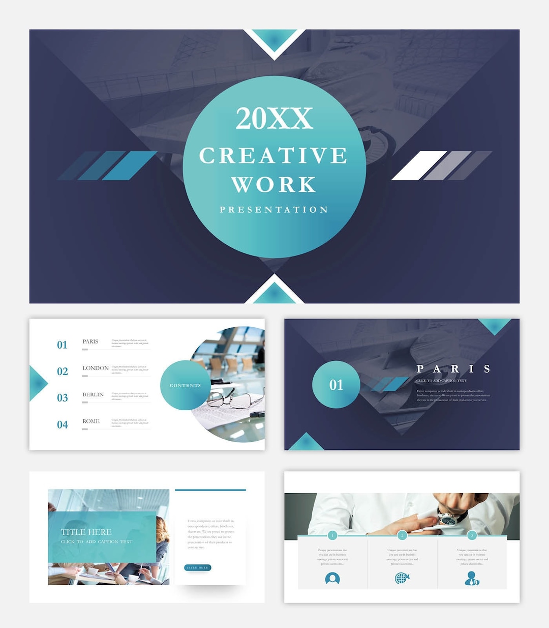 Creative Work Powerpoint Template, Google Slides & Keynote Templates - Etsy