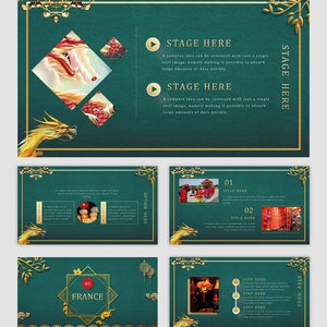 Creative Dragon Art PPT Template - Etsy