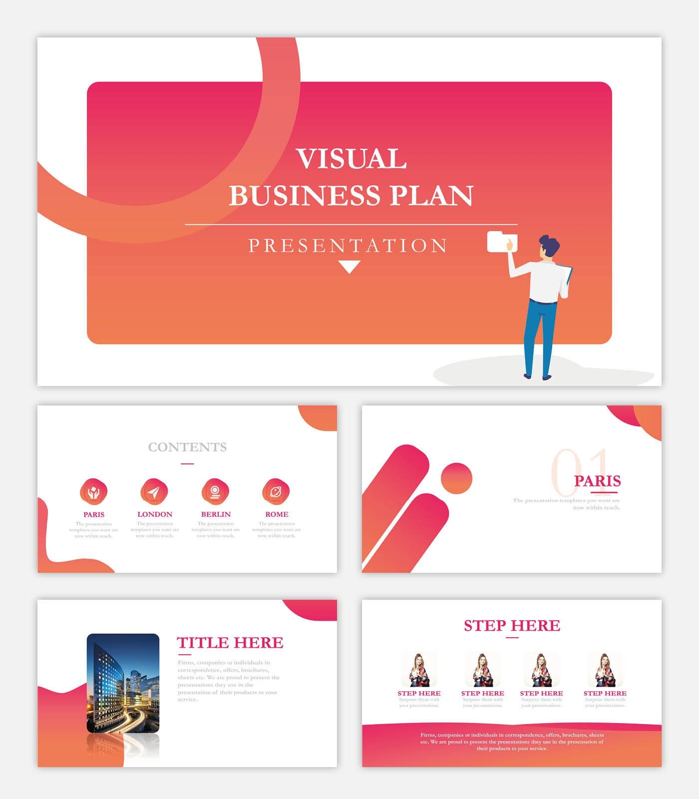 Visual Business Style Plan Powerpoint Template - Etsy