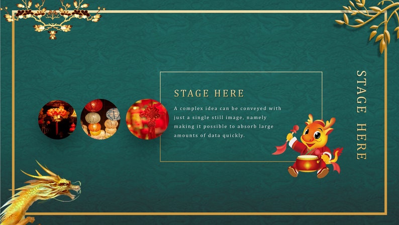 Creative Dragon Art PPT Template - Etsy