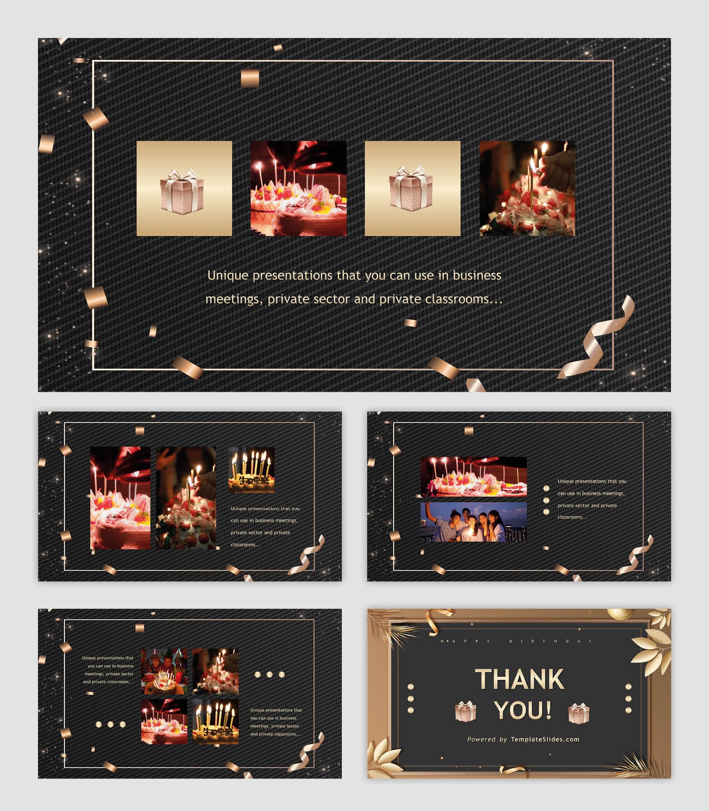 Birthday Party Events Powerpoint Template - Etsy
