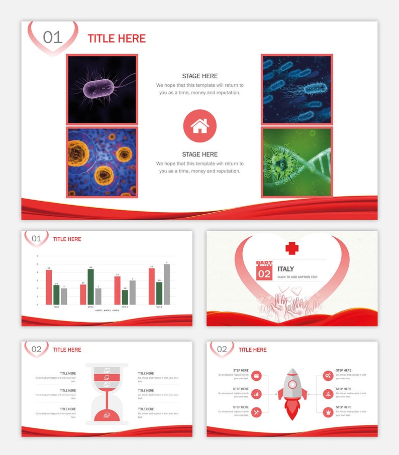 Red Heart Love Powerpoint Template, Valentine's Day Slides - Etsy