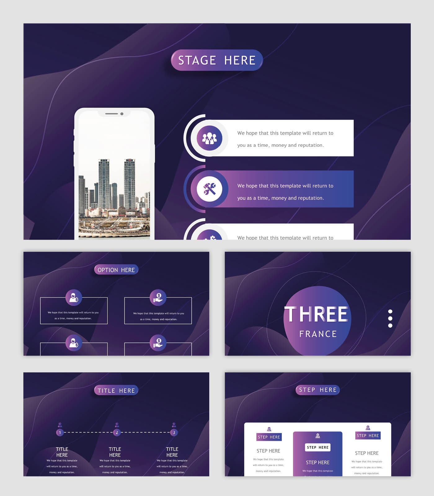 Creative Style Purple Design Powerpoint Template - Etsy